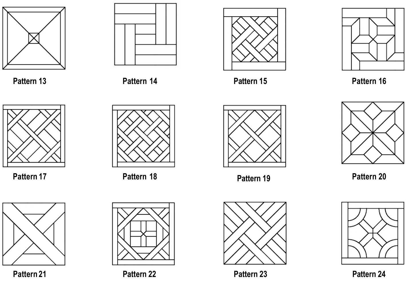 Wood flooring pattern